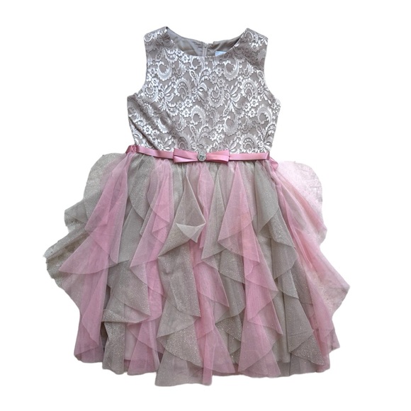 Rare Editions | Dresses | Rare Editions Girls Party Dress Gold Lace ...